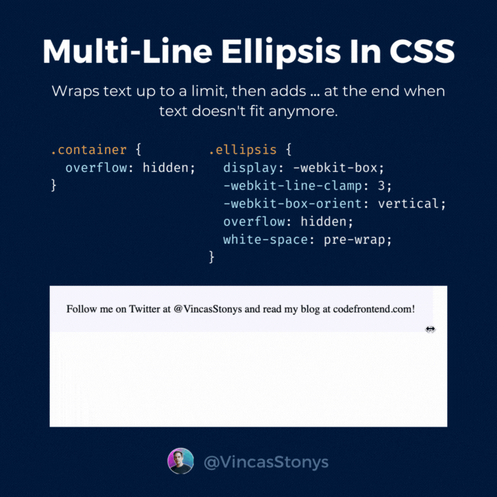 Easiest Way To Truncate Text With Ellipsis In CSS Easiest Way To Truncate Text With Ellipsis In CSS